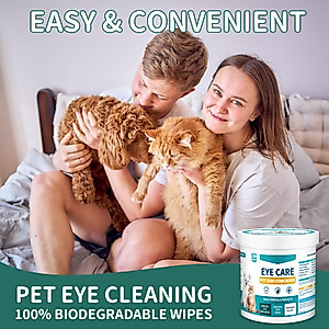 Ear Wipes & Eye Wipes for Dogs Cats, 400 Pcs Pet Ear Cleaner Wipes for Dogs Cats Gently Remove Ear Wax, and Cat Dog Eye Wipes Tear Stain Remover, Pet Eye Wipes Presoaked & Textured Eye & Face Wipes