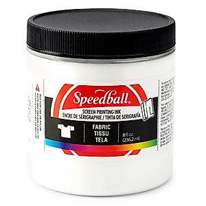 Speedball Fabric Screen Printing Ink, 8-Ounce, White