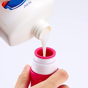 Silicone Travel Bottles for Toiletries,BPA Free,3 oz Leak Proof Refillable Portable Squeeze Empty Accessories Travel Size Liquid Cosmetic Lotion Shampoo Conditioner Bottles Containers 4 Pack Rose