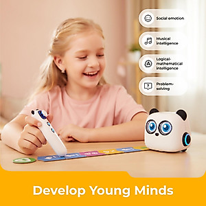 Makeblock mTiny Robot Toys for Kids 3-5 Years Old, Remote Control Interactive Emo Robot, Screen-Free Coding Robot for Kids with Programming Card, Gift for Boys and Girls Age 3+