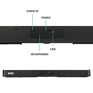 KORG B2 Portable Digital Piano with 88-Key Full Size Weighted Keyboard, Built-in Speakers, Music Stand, Sustain Pedal, and Power Supply (B2WH)