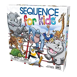 SEQUENCE for Kids -- The 'No Reading Required' Strategy Game by Jax and Goliath, Multi Color, 11 inches (2-4 players) (Packaging May Vary)