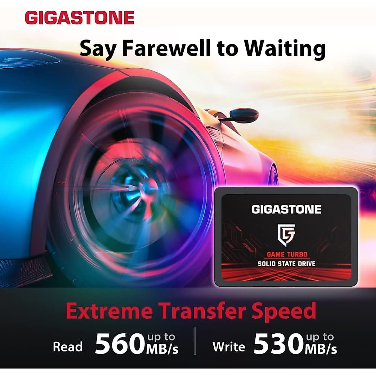 Gigastone SATA SSD 256GB (2-Pack) 2.5 inch SSD 520MB/s Upgrade Laptop PC Memory and Storage PS4 HDD Replacement 2.5" Internal Solid State Hard Drives SATA III SLC Cache 3D NAND Game Turbo Performance
