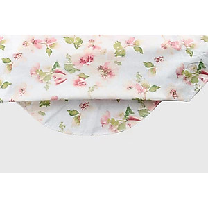 Cerulean Vinyl Tablecloth with Flannel Backing Waterproof Oil-Proof, PVC Table Cloth Stain-Resistant Wipeable Rectangle Table Cover for Indoor and Outdoor- Size: (Cherry Blossom, 52"x70")