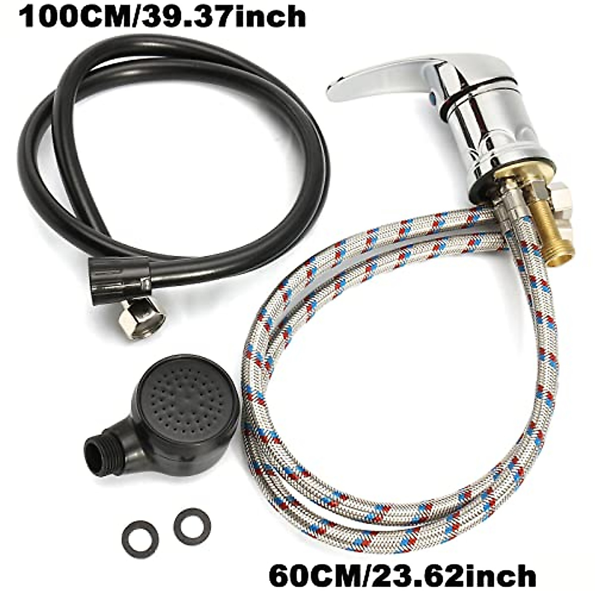 Shampoo Bowl Faucet Replacement, Salon Sink Faucet Shampoo Bowl Hose Durable Spa Hot Cold Shampoo Faucet Set, Faucet for Shampoo Sink in A Salon Shampoo Bowl Faucet Suitable for Home, Hotel, Salon