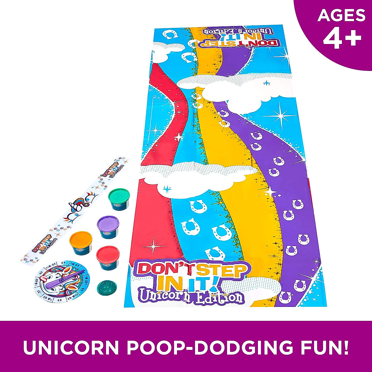 Hasbro Gaming Don’t Step in It Game, Unicorn Edition (Amazon Exclusive), 4 Years & up