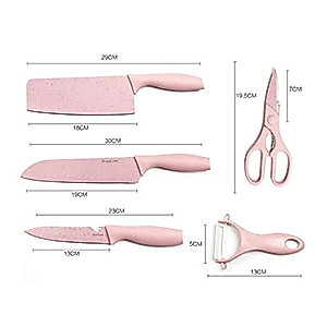 Neal LINK pink knife set with block-knife set pink kitchen accessories-knives set for Kitchen Peeler