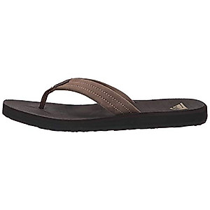 Quiksilver Men's Carver Suede 3 Point Flip Flop Athletic Sandal, Demitasse Solid, 8 M US