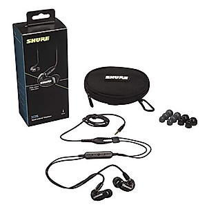 Shure SE215 Sound Isolating Earphones with 3.5mm Cable, Remote and Mic, Black