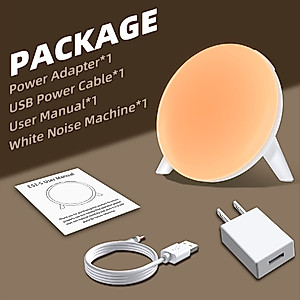 Magicteam Sound Machine 25 Soothing Sounds with Adjustable Night Light for Sleeping and White Noise Machine with Continuous or Timer Sleep Machine for Home Nursery Office