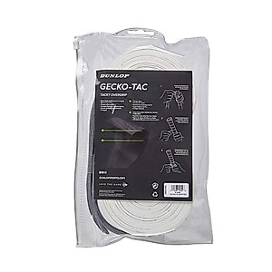 Dunlop Sports Gecko Tac Tennis Overgrip, Roll of 30, White