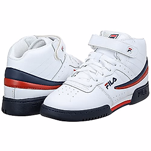 Fila womens Fila F-13 Big Kids Sneaker, White/Navy/Red, 5.5 Big Kid US