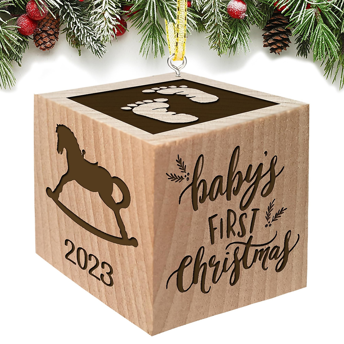 Baby's First Christmas Ornament 2024 (Personalized)