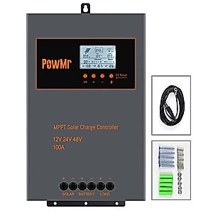 Solar Charge Controller 100 amp 12V 24V 48V Auto, 100 amp MPPT Solar Charge Controller Intelligent Regulator Max 140V 5000W Solar Power Input, Solar Controller 12v 24v 48v Gel Sealed Flooded Battery