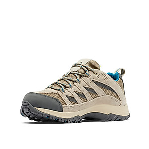 Columbia Women’s Crestwood Waterproof Hiking Shoe, Pebble/Lagoon, 10