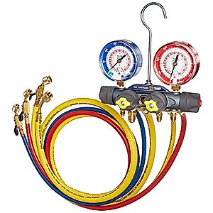 Yellow Jacket 49968 Charging Manifold,,Red/Blue