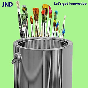 JND 1 Gallon Empty Metal Tin with Lid - Unlined Multipurpose Paint Can for Storage, Arts and Crafts, Organizing and DIY Projects, Comes with Handle (1 Pack)