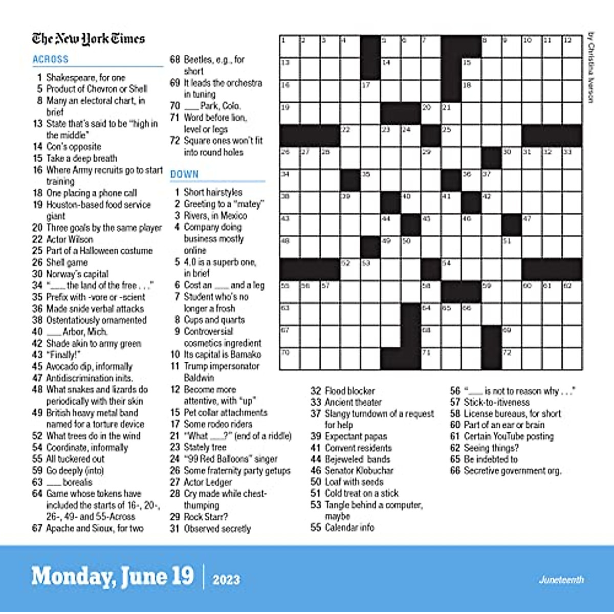 The New York Times Crossword Page-A-Day Calendar 2023