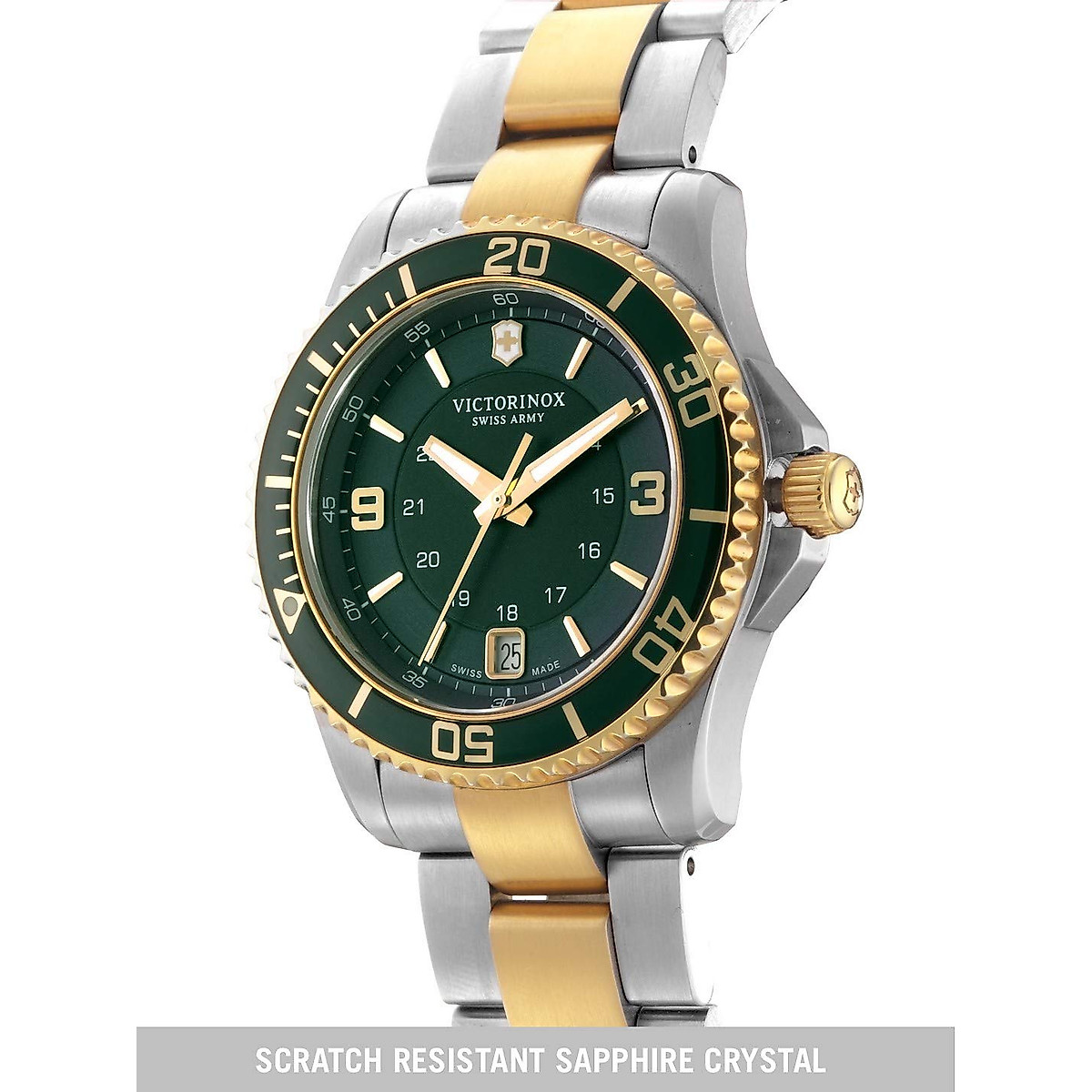 Victorniox Men's 241612 Maverick Two-Tone Green Stainless Steel Watch