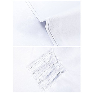 Women's High Waisted Butt Lift Stretch Ripped Skinny Jeans Distressed Denim Pants US 10 White 15