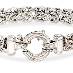 Ross-Simons Sterling Silver Medium Byzantine Bracelet. 7 inches