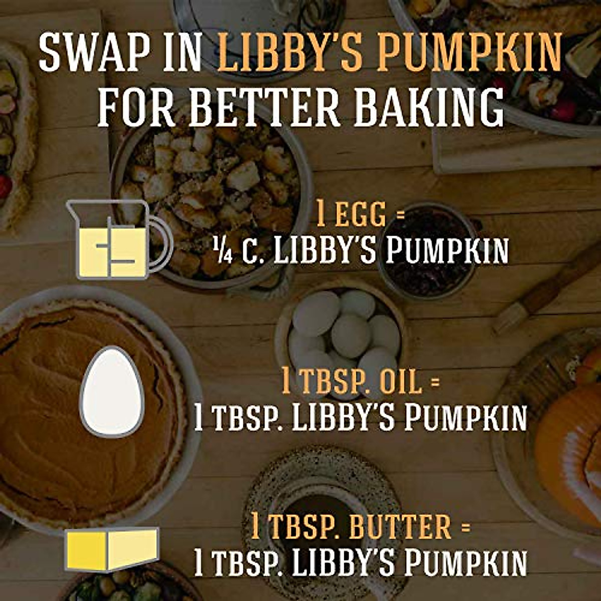 Libby's Pumpkin Pie, Thanksgiving and Holiday Desserts, Pumpkin Pie Filling, 100% Pure Pumpkin, Bulk, 6 lb 10 oz Can