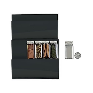 ANROYA - Spice Organizer Set - Spice Drawer Organizer with 4 Spice Racks - Modern Seasoning Organizer - Kitchen Spice Cabinet Drawer Storage