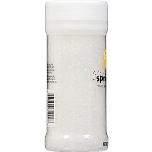 Wilton White Sparkling Sugar, Glamour White Sprinkles for Cakes & Cookies, 8 oz.