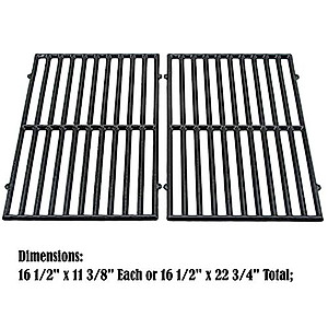 Direct Store Parts DC119 Polished Porcelain Coated Cast Iron Cooking Grid Replacement for Ellipse, ProChef, Vermont Castings and Other Gas Grills