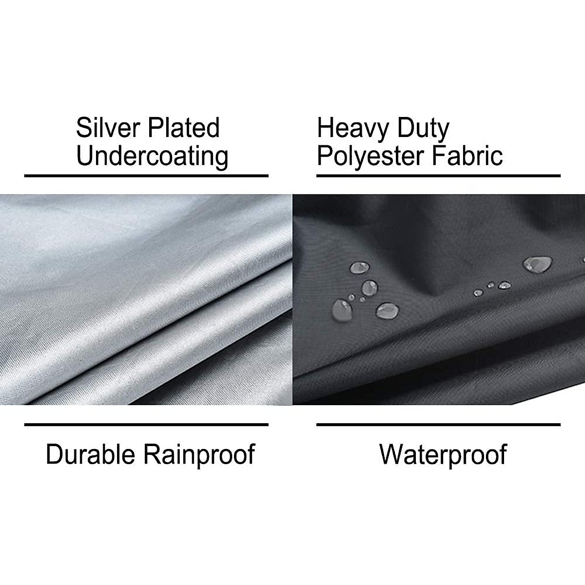 Fenghome Furniture Cushion Storage Bag, Waterproof Fabric Storage Bag with Zipper and Handles for Outdoor/Indoor Patio Furniture Clothes and Pillows and Christmas Tree, 45.6 x 18.5 x 20 inches, Black