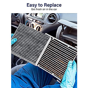 Kootek Cabin Air Filter with Activated Carbon, 2pcs Car Automotive Replacement Passenger Compartment Air Filters for Toyota 4Runner, RAV4, Corolla, Camry, Highlander, Tundra, Subaru, CP285, CF10285
