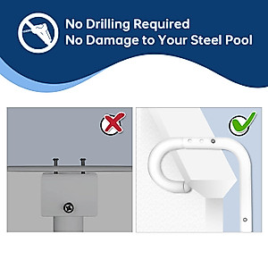 Jantens Solar Cover Holder for Above Ground Pool, Adjustable Solar Saddle Pool Cover Holder Designed for Steel-Wall Above-Ground Swimming Pools, Keep Solar Blankets Off The Ground(5 PCS)