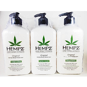 Hempz Original Herbal Moisturizer 17 Ounce Lotion 3 Pack