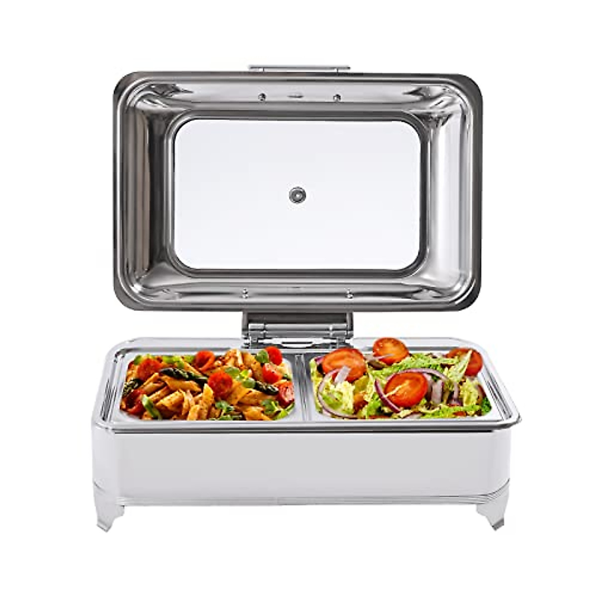 Acesunny Food Warmers for Parties Buffets Electric, Stainless Steel Buffet Server and Warming Tray, 9L, Chafing Dish Buffet Set - Adjustable Temperature + Hot Plate Electricgn 1/2