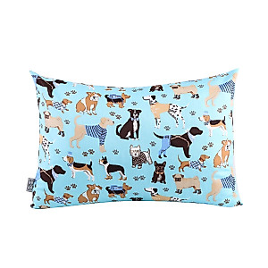 Cloele Kids Toddler Pillowcase Envelope Travel Pillowcase Baby Pillow Cover Fits Pillows Sized 12x16 or 13x18-1 Pack Soft Children’s Bedding Pillowslip Case for Boys and Girls - Blue Dog