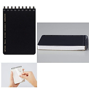 Kokuyo. Softring Memo Business A7, 5mm Grid, 70 Sheets Black (メ-SV477S5-D) - 4 Pack