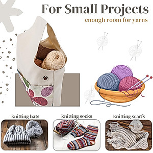 TOGETRUE Yarn Bag, Knitting Crochet Tote Bag, Lightweight Yarn Storage Bag Organizer, Travel Knitting Wrist Bag, Yarn Tote Bags for Crocheting, Holding Yarn, Knitting Needles (Large,Butterfly)