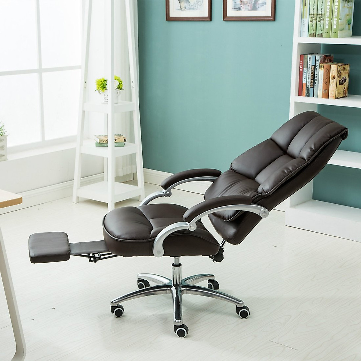 YIOVVOM Floor Protecting Rubber Office Chair Caster Wheels (Set of 5) fit for Metric M10x12 mm Screw Stem Chinese standard chairs 2 Inch (Black/Gray)