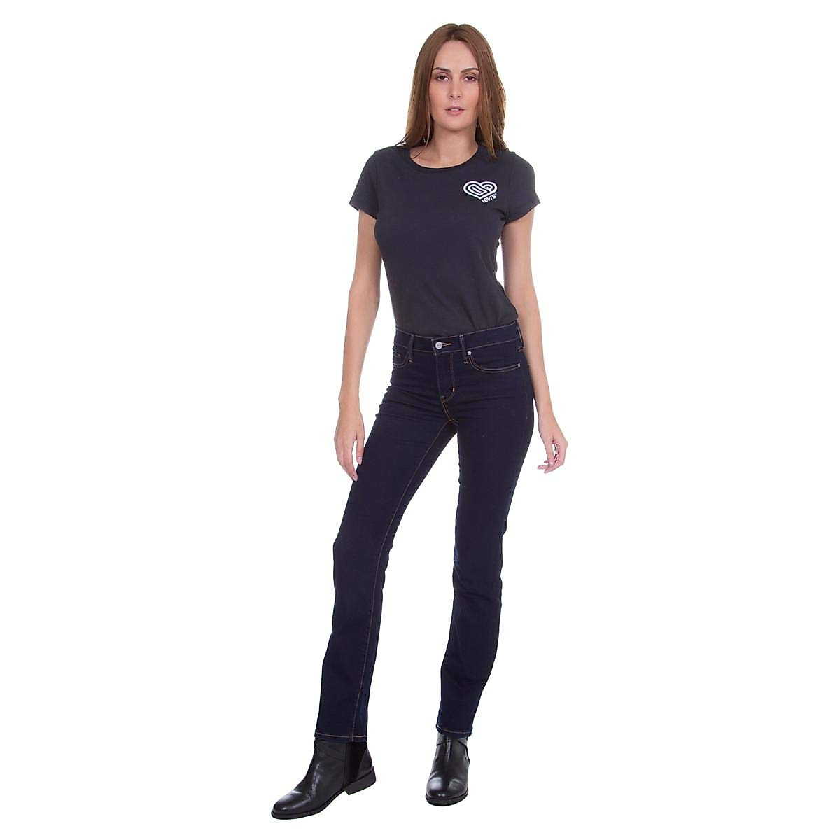 Levi's Women's 314 Shaping Straight Jeans, Darkest Sky - Dark Indigo, 31