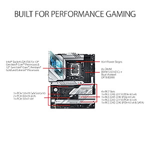 Asus Strix STRIX Z790-A GAMING WIFI D4 Gaming Desktop Motherboard - Intel Z790 Chipset - Socket LGA-1700 - ATX