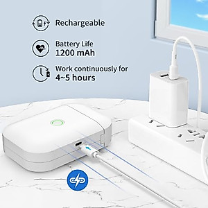 JADENS D11 Pro Portable Bluetooth Label Maker with Tape - Mini Label Printer for Storage, Barcode, Mailing, Office & Home Organizing - Sticker Maker with Multiple Templates, White