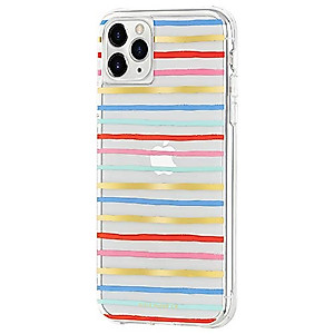 RIFLE PAPER CO. iPhone 11 Pro Max Case - Gold Foil Accents - 6.5 - Happy Stripes