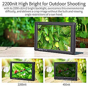 FEELWORLD FW279 7 Inch 2200nit Ultra Bright DSLR Camera Field Monitor High Brightness Sunlight Viewable Full HD 1920x1200 4K HDMI Input Output