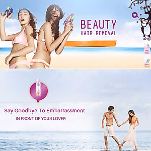 Women Hair Removal Foam Mousse, Natural Painless Permanent Spray Body Depilatories Gel Cream For Women Body Hair Foam Mousse Creams Depilatories