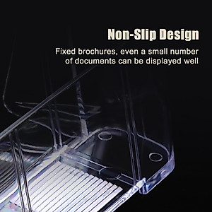 xydstay Acrylic Brochure Holder 8.5x11 Inches Slant Back Design, Clear Display Stand, Plastic Table Stand Sign Holder,Pamphlet Holder Flyer Holder, Acrylic Display Stand, Acrylic Table Signs Plastic