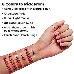 LARITZY COSMETICS Holographic Lip Gloss – Hydrating Non-Sticky Topcoat – 3.1 g (0.1 oz) (Curve)