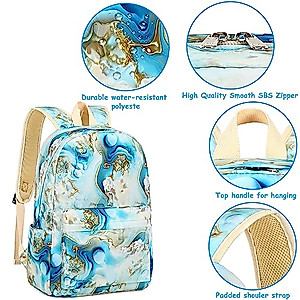 Bluboon Teen Girls School Backpack Kids Bookbag Set with Lunch Box Pencil Case Travel Laptop Backpack Casual Daypacks
