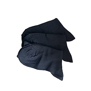 Socks for men 100% cotton, black 3-Pairs XL (11-13)