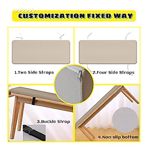 Yoinnt Custom Size Bench Cushions for Outdoor Indoor, Personalized Size Seat Cushions, Outdoor Waterproof Garden Cushions, Indoor/Outdoor Thickened Foam Furniture Cushion