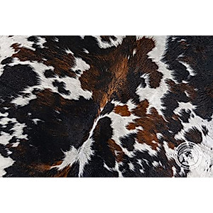 Genuine Brindle Tricolor Cowhide Rug XL 6 x 7-8 ft. 180 x 240 cm